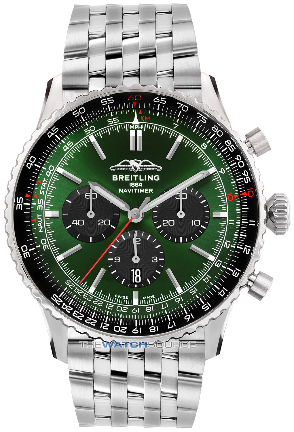 Buy this new Breitling Navitimer B01 Chronograph 46 ab0137241L1a1 mens ...