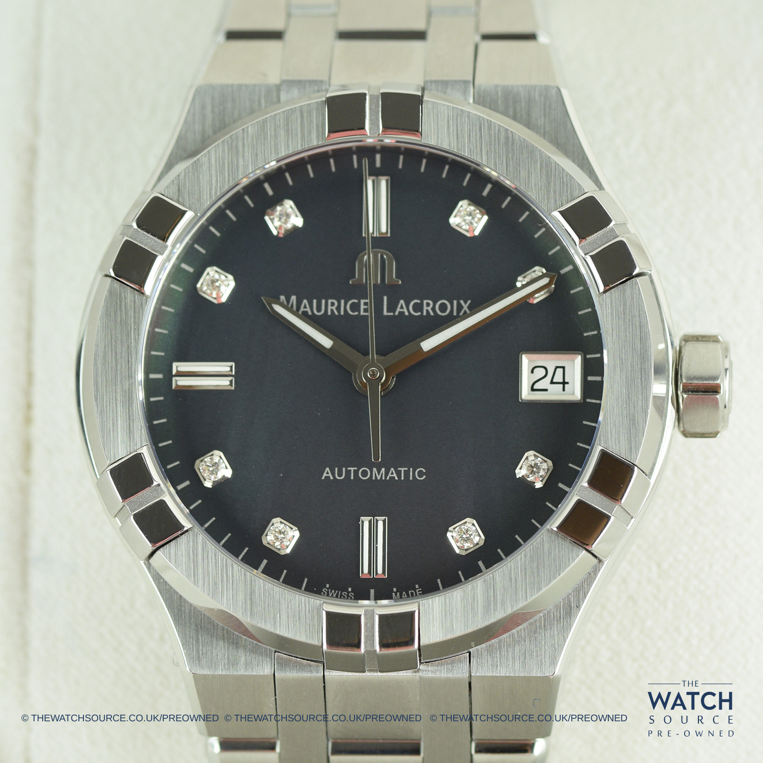 Pre-owned Maurice Lacroix Ladies Aikon Automatic Watch 35mm AI6006 ...