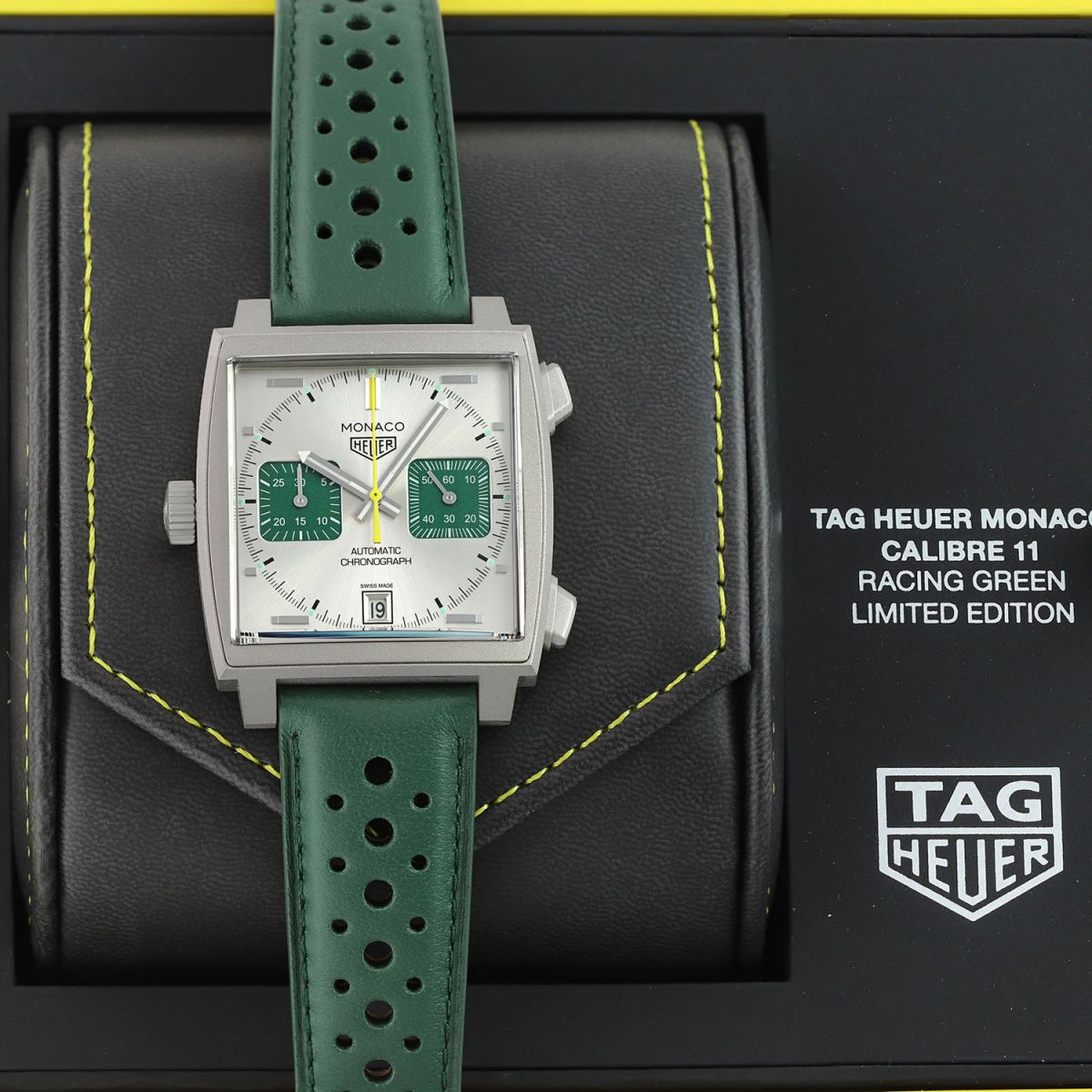 Pre-owned Tag Heuer Monaco Chronograph Racing LIMITED 39mm CAW218E.FC6565